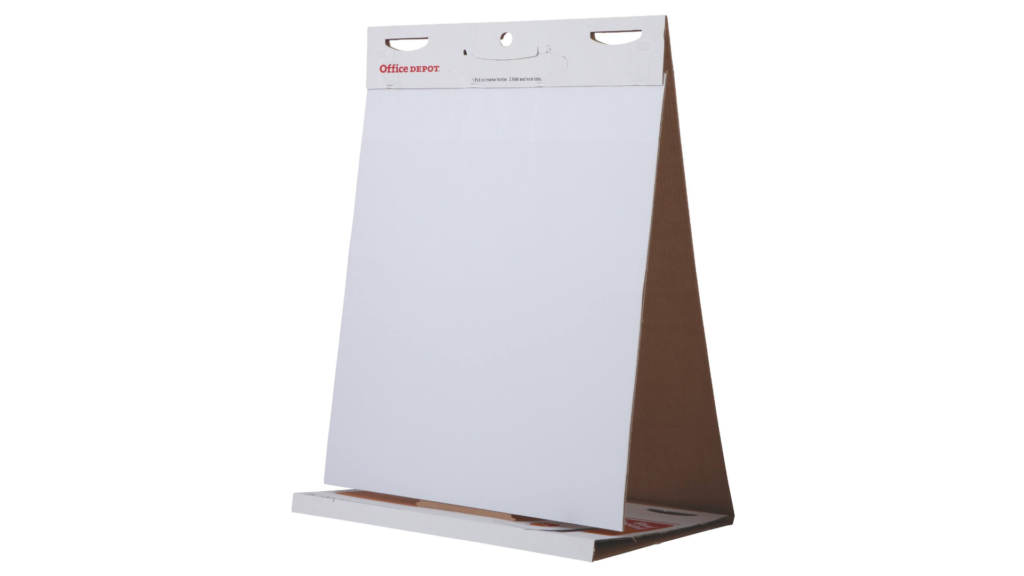 Freestanding Table Top Easel 600 x 50cm White 20 Sheets - Complete Supplies